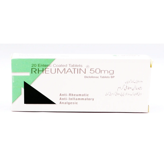 Rheumatin Tablets 50mg (Diclofenac Sodium) – Derma.pk