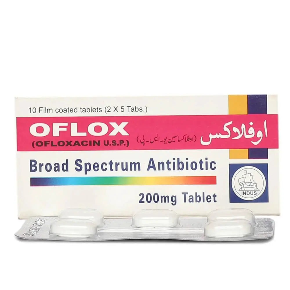 Oflox 200 mg Tablets Bacterial Infection Relief - Buy at Derma.pk