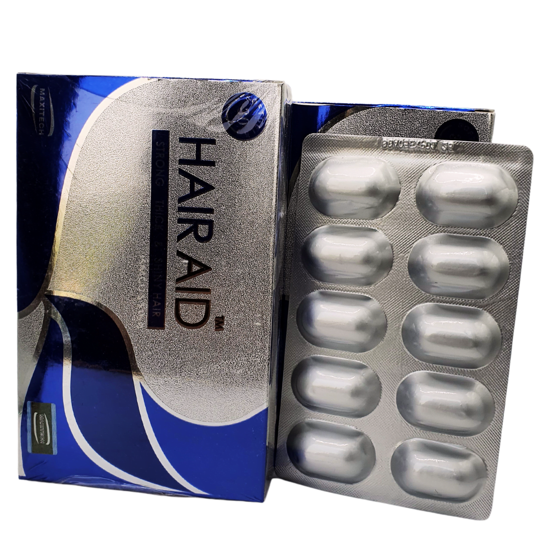 Hair Aid Capsules (Zinc, Minerals, Vitamin B Complex & Antioxidants ...