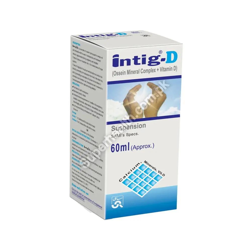 Intig-D 60ml Syrup – Ossein Mineral Complex & Vitamin D3 for Bone ...