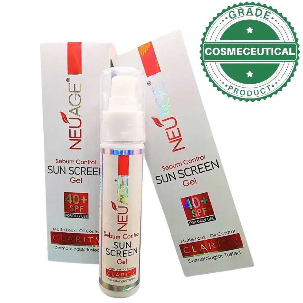 NEUAGE SEBUM CONTROL SUN SCREEN GEL 40+ SPF MATTE LOOK OIL CONTROL ...
