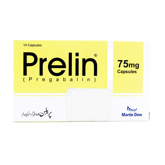 Prelin (Pregabalin) 75mg Capsule – Medicine for Nerve Pain, Anxiety ...