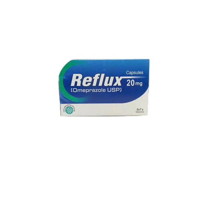 Reflux 20mg Capsules – Omeprazole for Acid Reflux Relief – Derma.pk