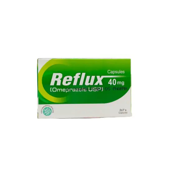 Reflux 40 mg Capsules – Omeprazole for Severe Acidity – Derma.pk