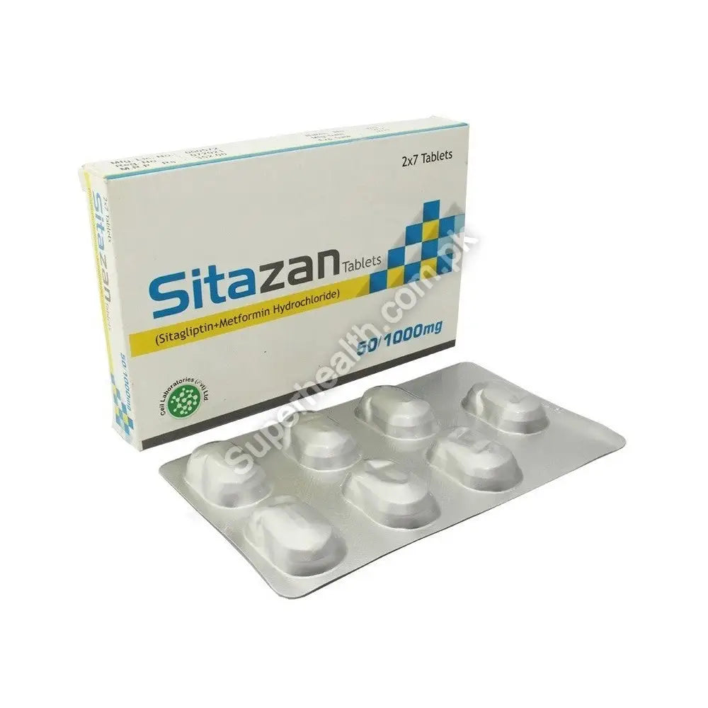 Sitazan 50/1000mg Tablets – Diabetes Control Medicine – Derma.pk