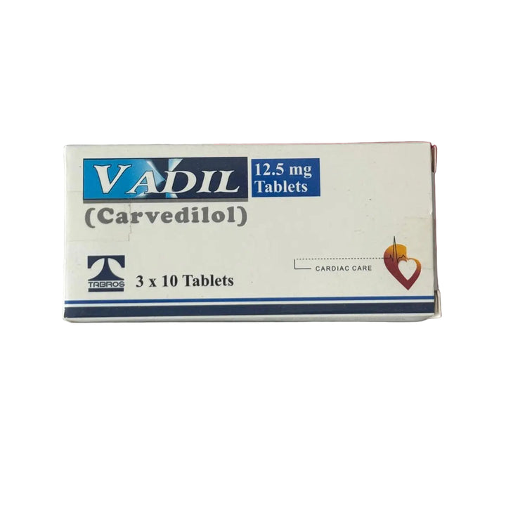 Vadil 12.5mg Tablet – Blood Pressure & Heart Health Medicine – Derma.pk